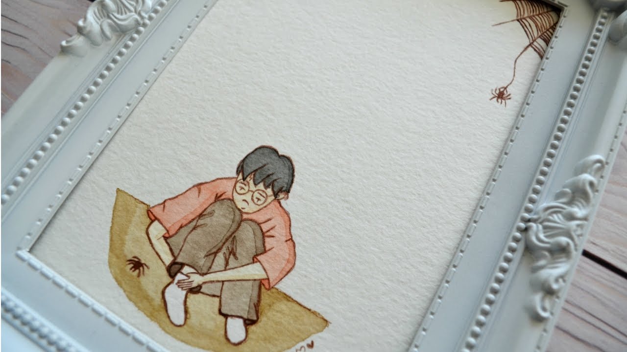 .: The Vanishing Glass - Harry Potter watercolor project :. - YouTube