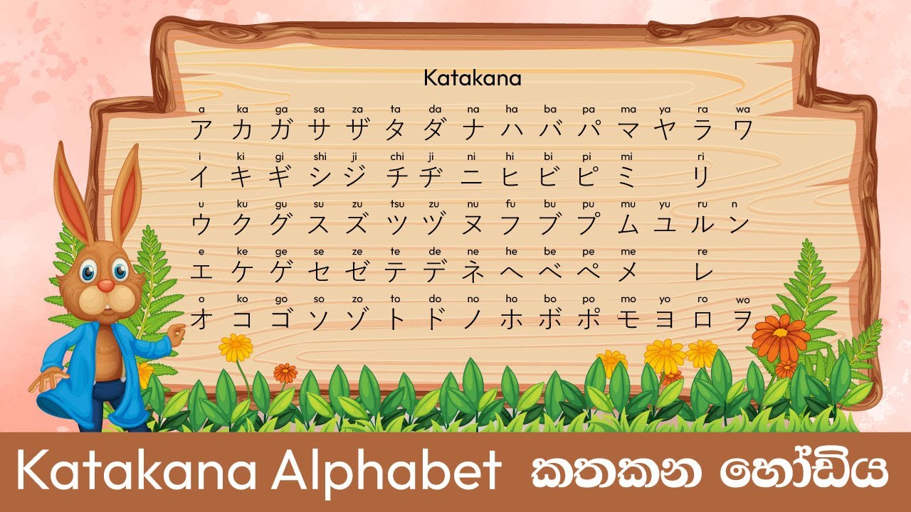 Let's Learn Japanese Katakana Alphabet in Sinhala කතකන අකුරු ලියන්නෙ ...