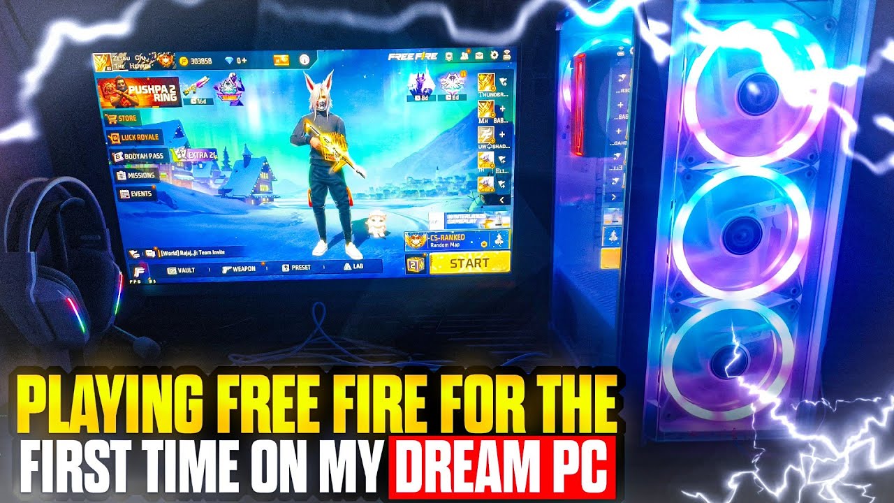 Playing Free Fire for the First Time On My Dream Gaming PC! 🤩 full BR ...