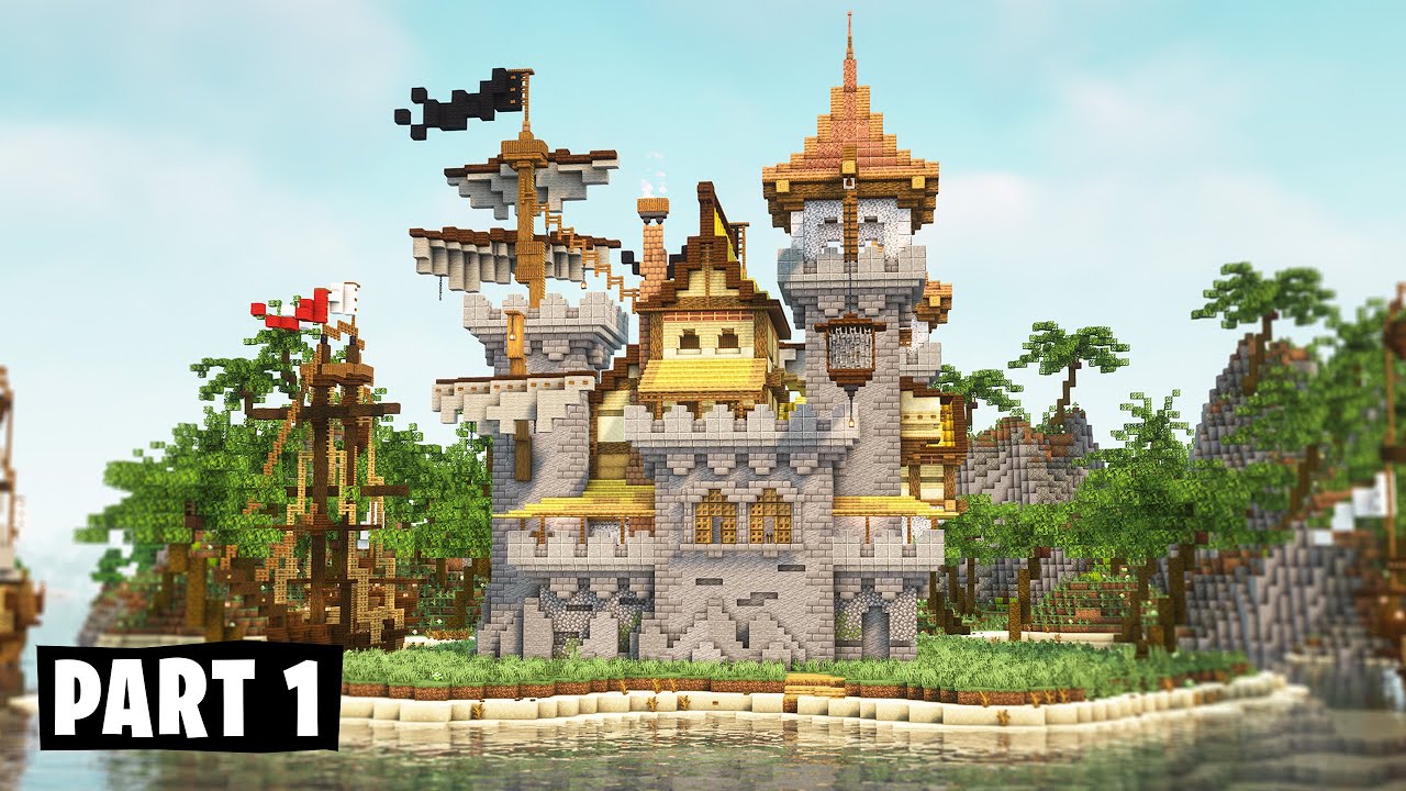 How to Build a Pirate Fortress Base / House in Minecraft - Tutorial ...
