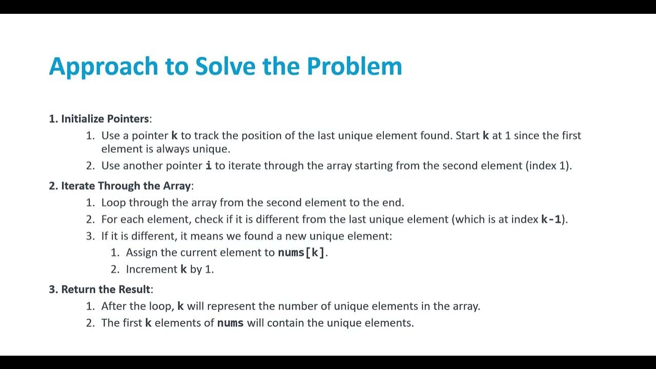 LeetCode Problem 3 : Remove Duplicates from Sorted Array - YouTube