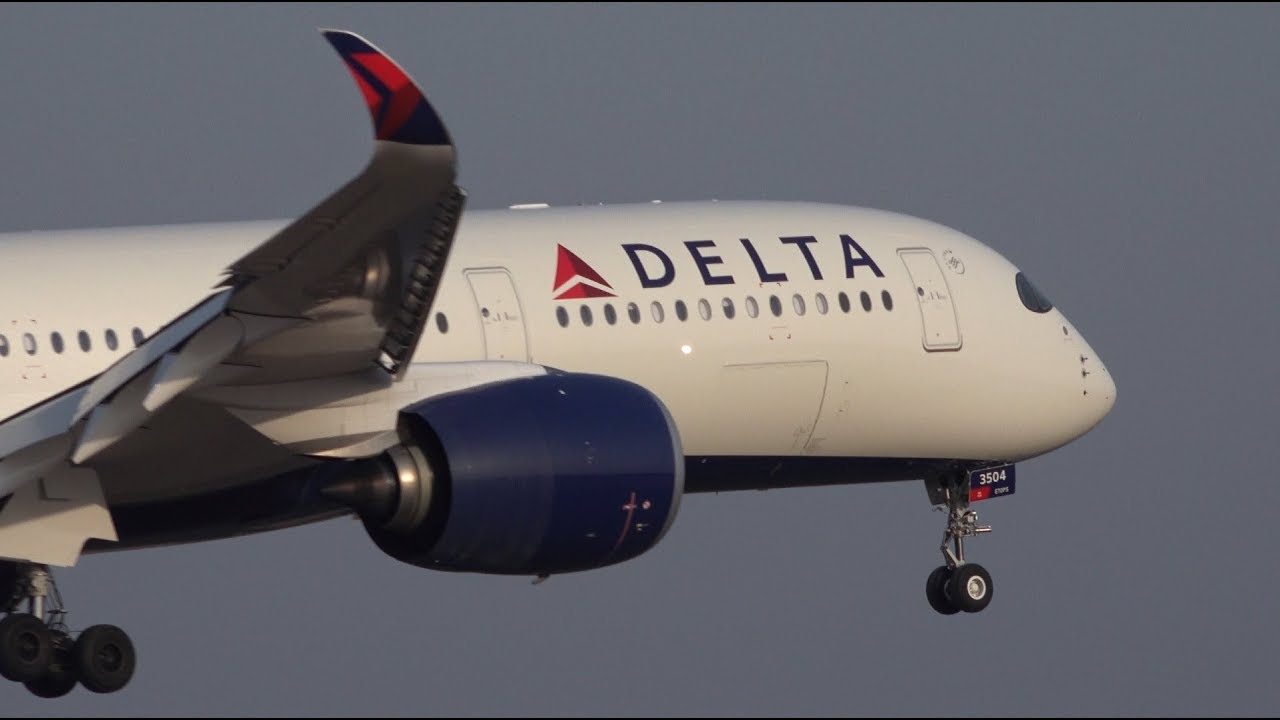 Delta Air Lines Airbus A350-900 N504DN Landing at NRT 16R - YouTube