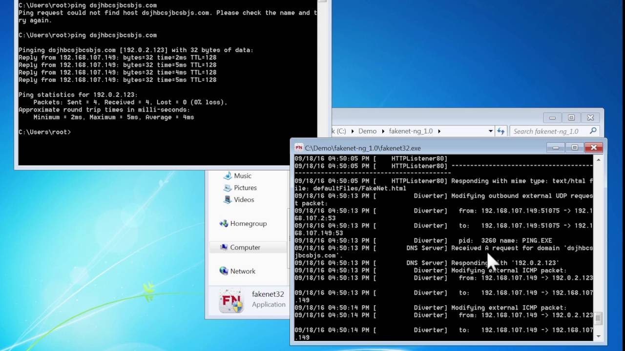 Malware: FakeNet-NG - YouTube