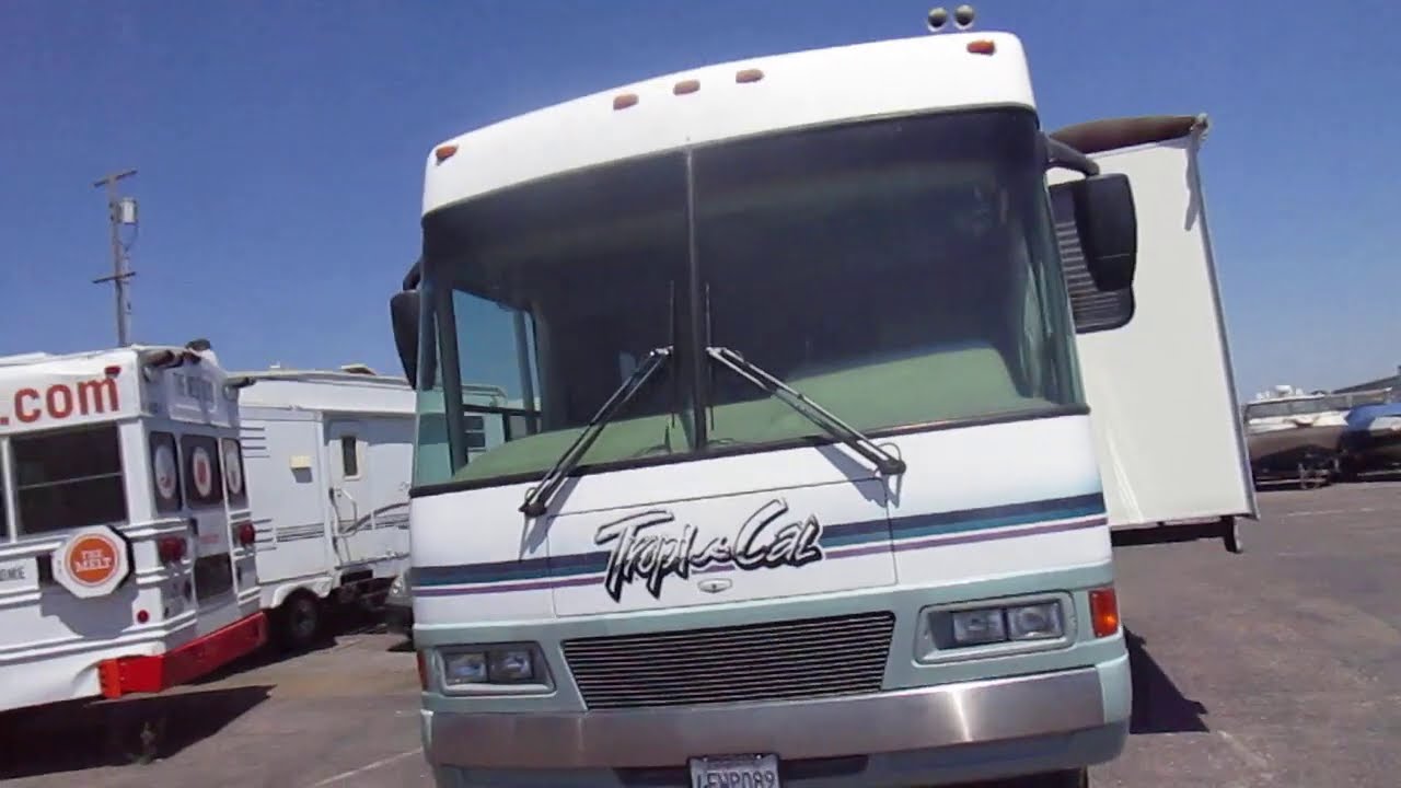 VIDEO WALK THRU: 1999 National Tropi-Cal Motorhome 37ft 6373 - YouTube