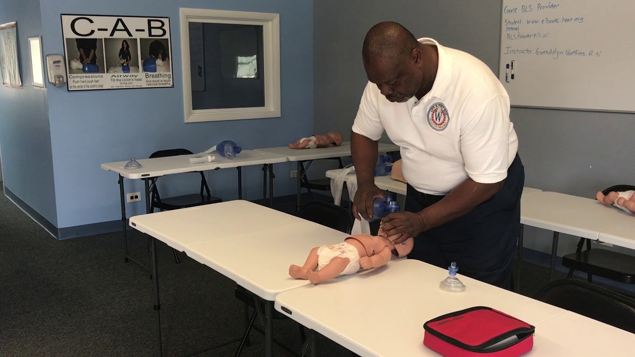 INFANT CPR- BAG MASK -BLS - YouTube