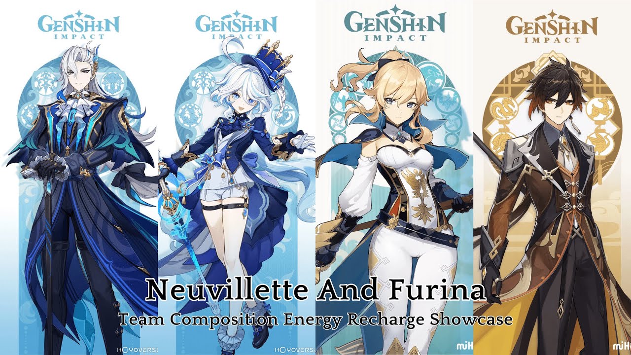 Neuvillette And Furina Team Composition Energy Recharge Showcase｜原神 ...