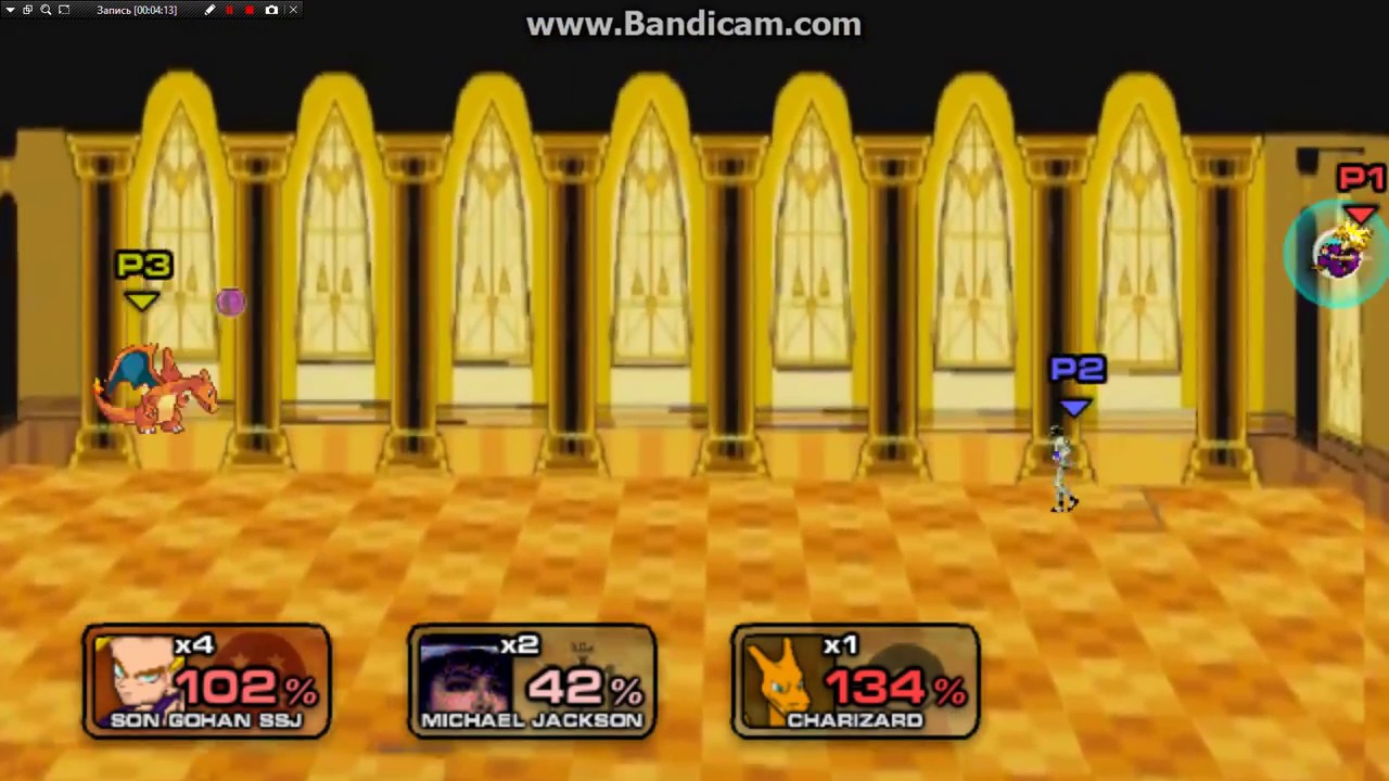 ssf2 mods Charizard vs M.J vs Son Gohan SSJ - YouTube