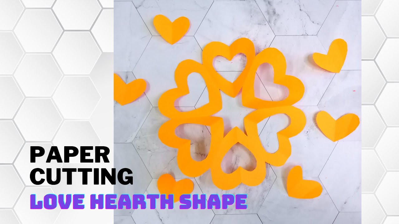 Simple #LOVE HEART SHAPE | LOVE garland 3 | LOVE paper cutting | #爱心剪纸 ...