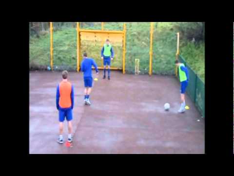 RECEIVING THE BALL DRILL - Middle man work - two touch pass to empty ...