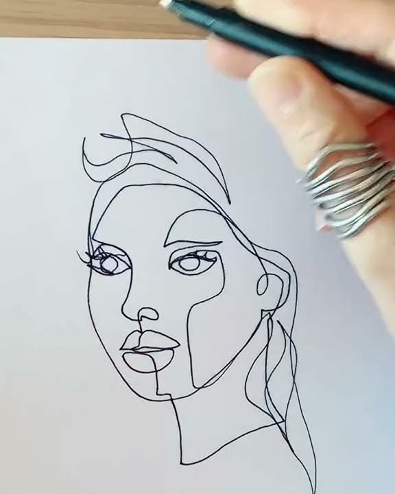 one line drawing compilation.how to draw a girl.#shorts#xiaolin#draw# ...