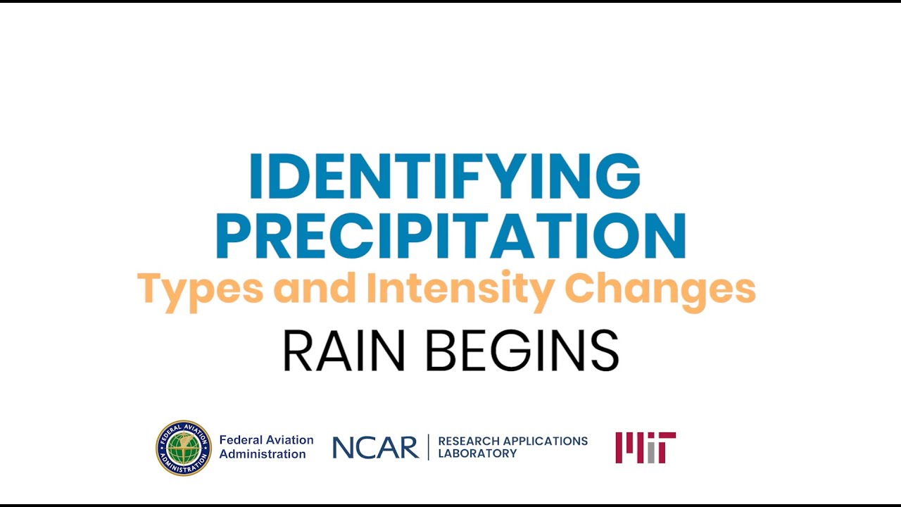 RAIN BEGINS: Identifying Precipitation Types and Intensity Changes ...
