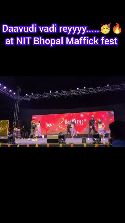 Daavudi vadi reyyyy.🥳🔥at NIT Bhopal Maffick fest NTR devara release devara pre release event ...