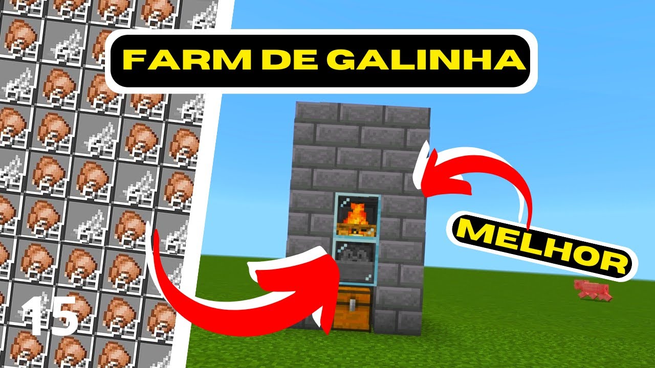 A MELHOR - FARM de GALINHAS (frango e penas) FÁCIL no Minecraft (Java ...