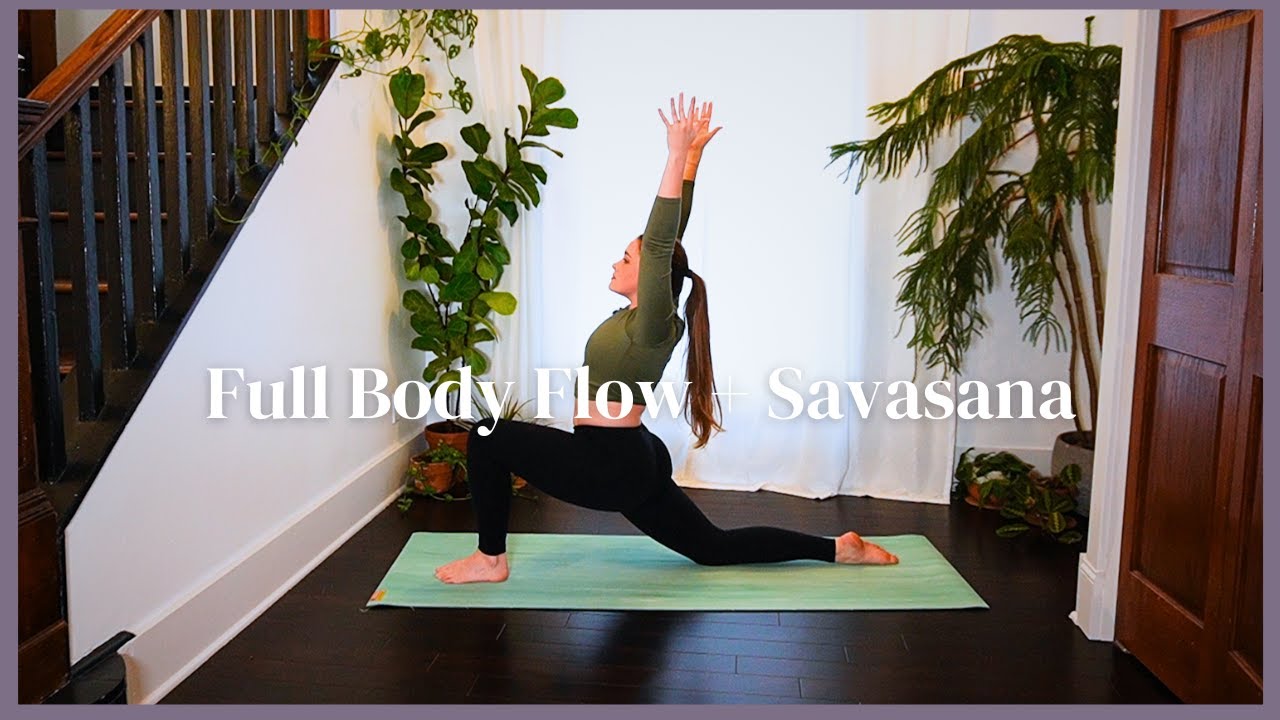 Full Body Vinyasa Flow - 50 Minute Yoga Flow + Savasana - Back, Neck ...