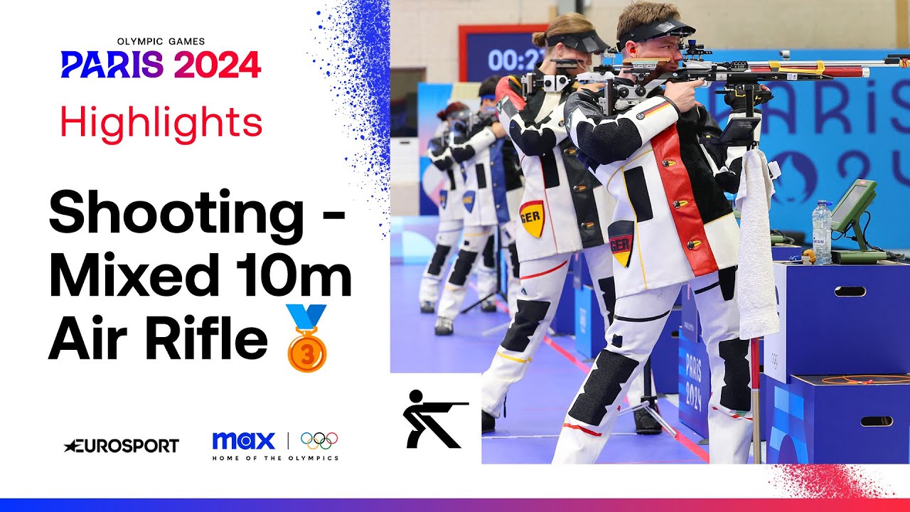 Shooting 10m Air Rifle Mixed Teams | Bronze Match Highlights | Paris ...
