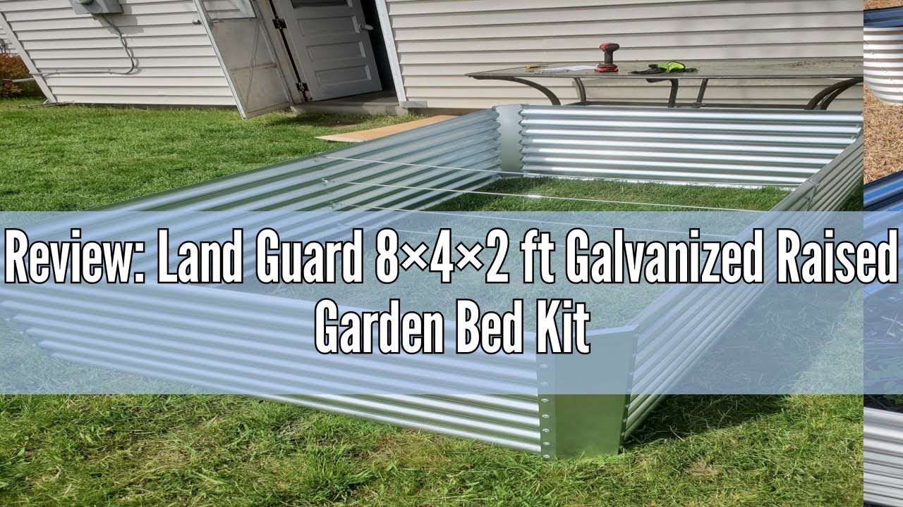 Review: Land Guard 8×4×2 ft Galvanized Raised Garden Bed Kit - YouTube