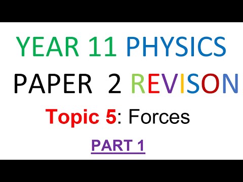 Mr Duffy AQA GCSE Physics Paper 2 Topic 5 Forces Part 1 - The Basics ...