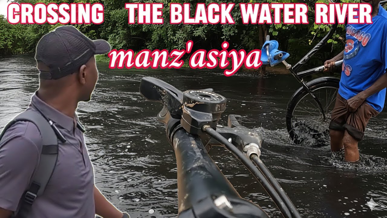 Crossing the flooded Black water River (Manz'asiya )and places along ...