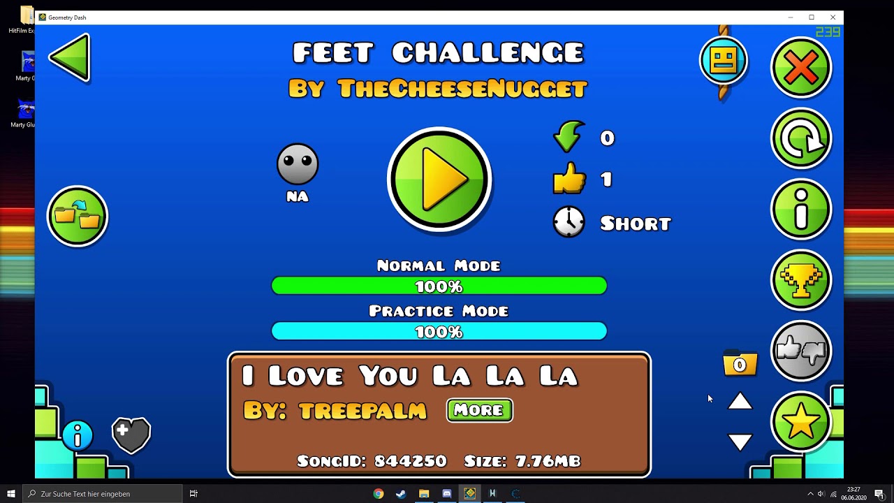 Feet Challenge by CheeseNugget - Geometry Dash - YouTube