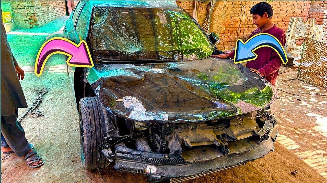 Handmade Remaking Unrestorable Accidented Car Bonet | Mastering Front ...