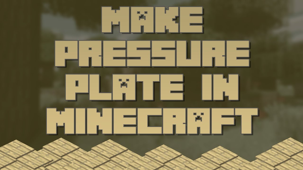 How to Make a Pressure Plate in Minecraft - YouTube