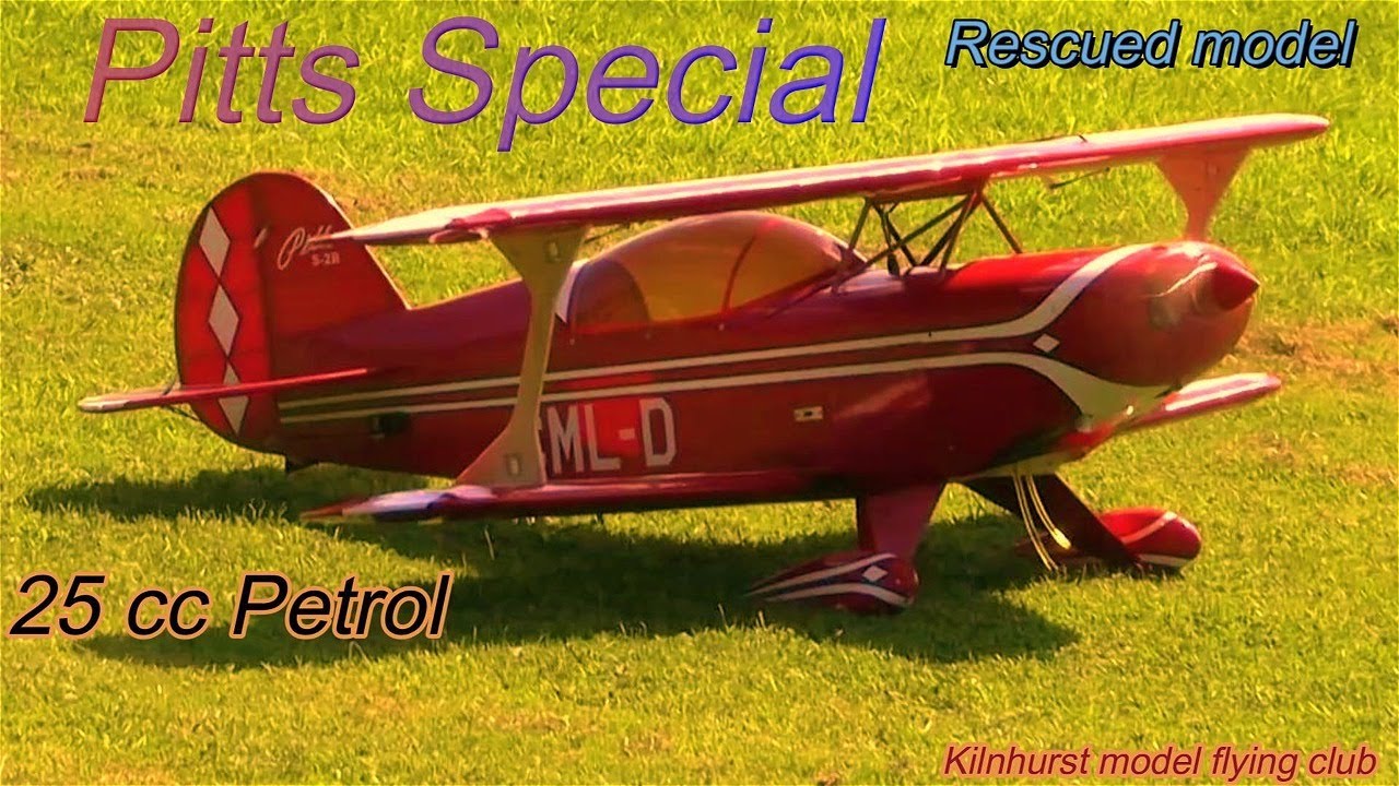Rc model aircraft Pitts S2B 25cc petrol - YouTube