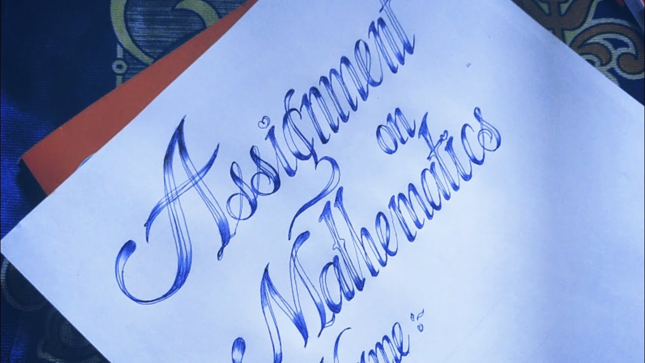 #ASSIGNMENT Write in simple way with stylish|| - YouTube