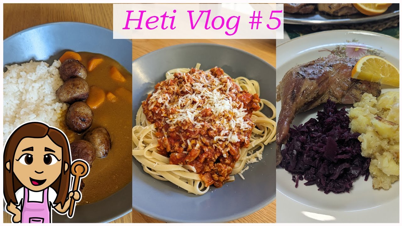 Miket Ettünk VLOG | Bolognai, Japán curry, Kacsa, Babgulyás | ebéd és ...