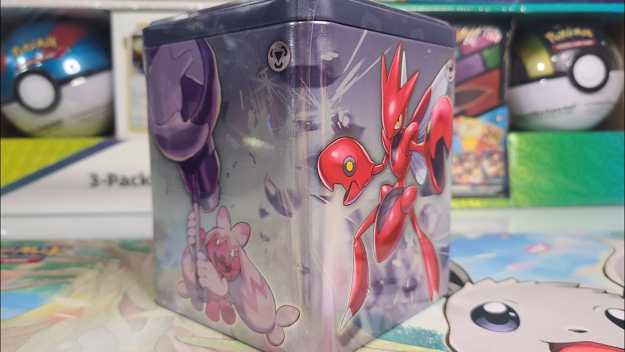 Pokémon Metal Stacking Tin Opening - YouTube