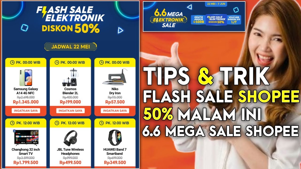 CARA MENDAPATKAN FLASH SALE ELEKTRONIK SHOPEE DISKON 50% MALAM INI ...