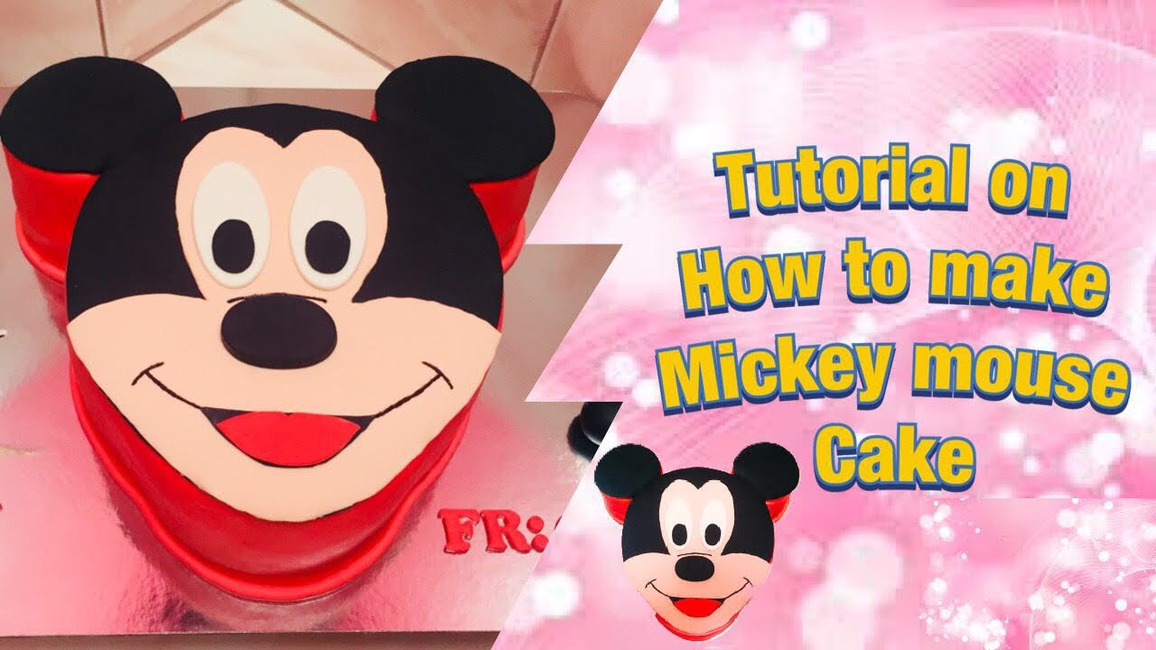 Tutorial on how to make mickey mouse cake 🎂 - YouTube
