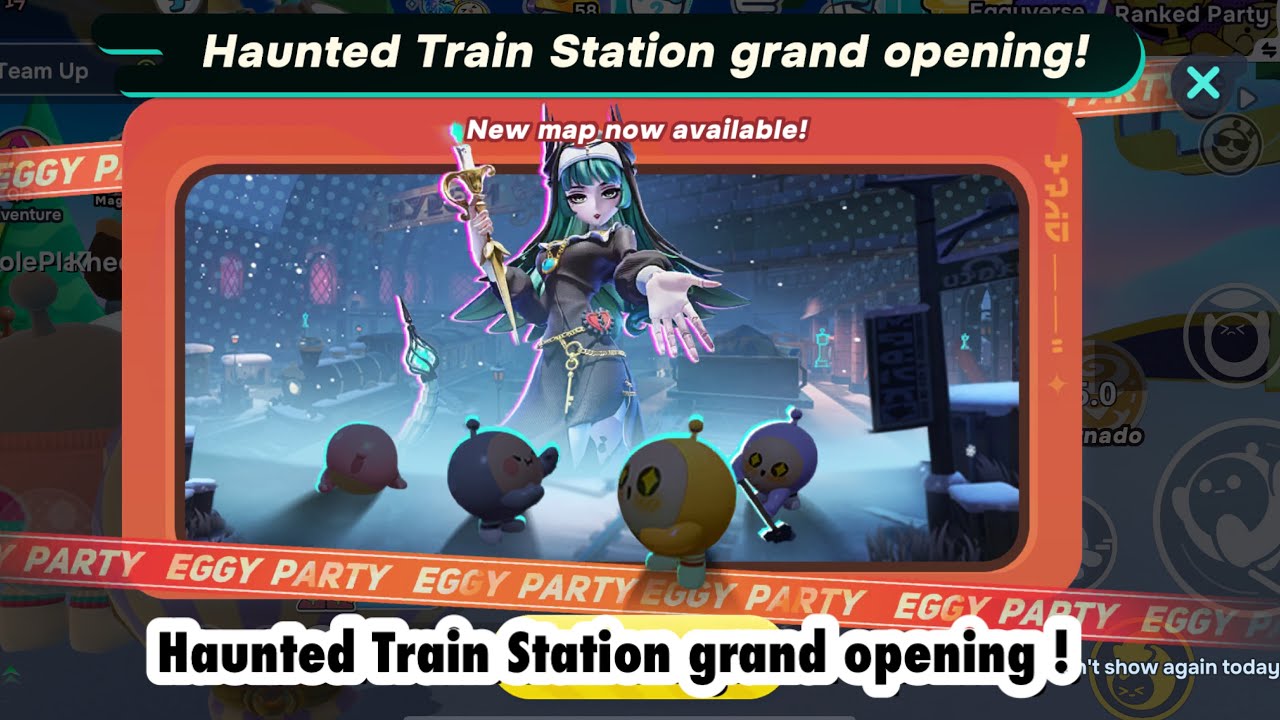 Haunted Train Station grand opening - Eggy Party - YouTube