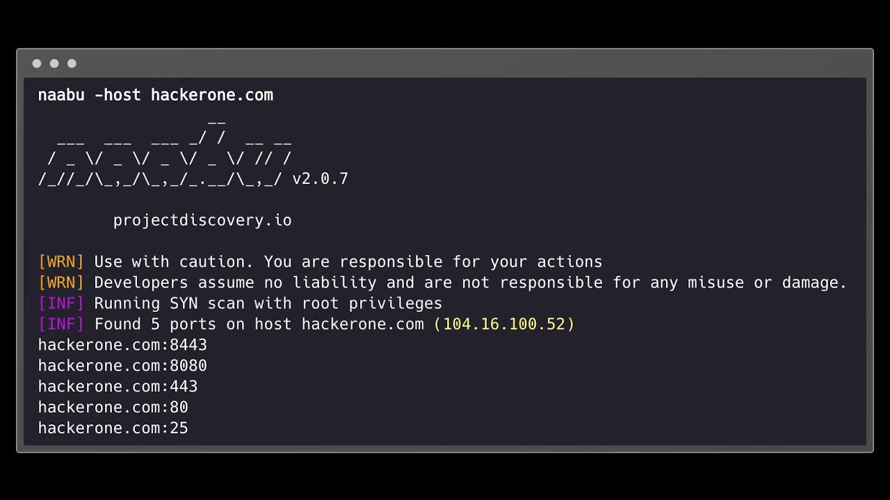 Naabu || Passive Port Scanning Tool - YouTube