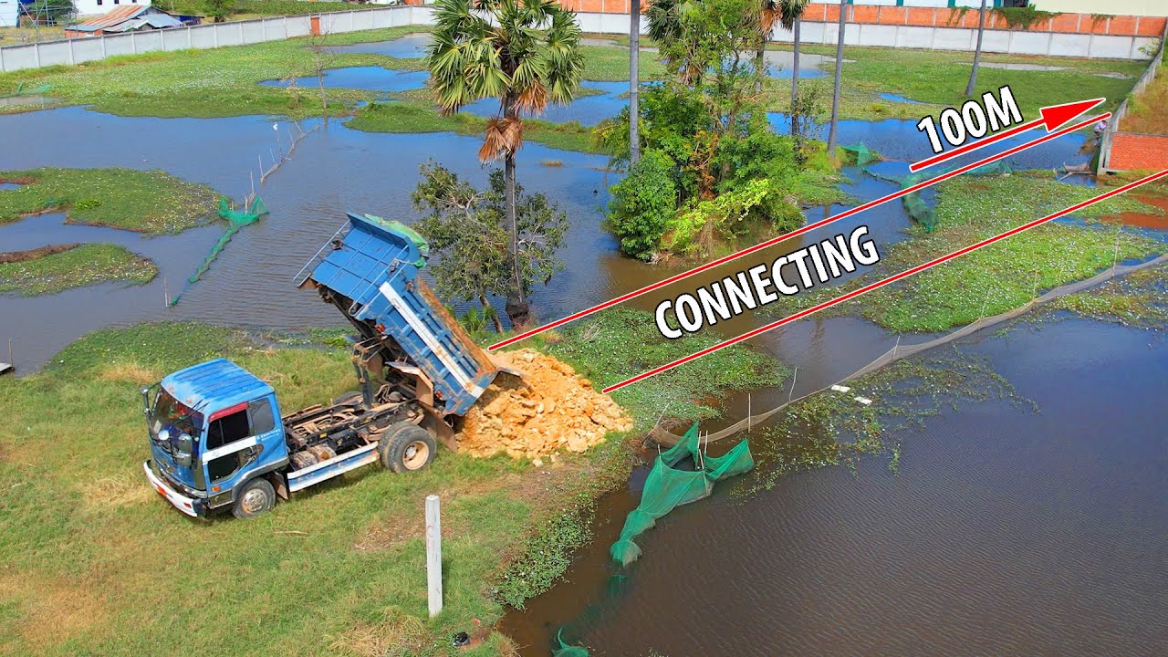 Perfectly First Starting New Project Bulldozer D31PX Pushing Rock ...