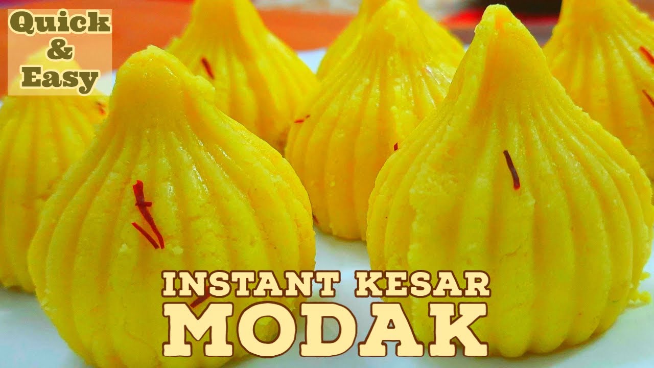 Ganesh Chaturthi recipes | Instant Kesar Modak recipe | Easy Kesar ...