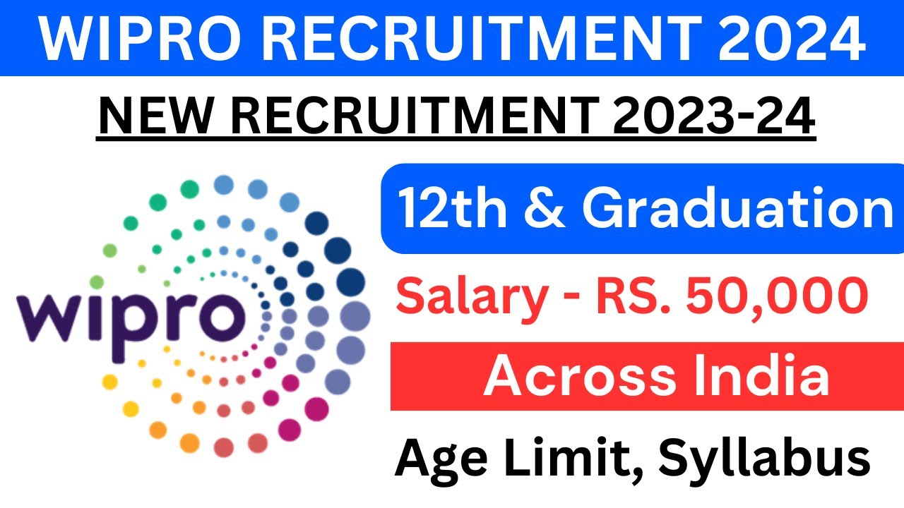 Wipro Recruitment 2024 | Wipro New Vacancy 2024 | All India Jobs - YouTube