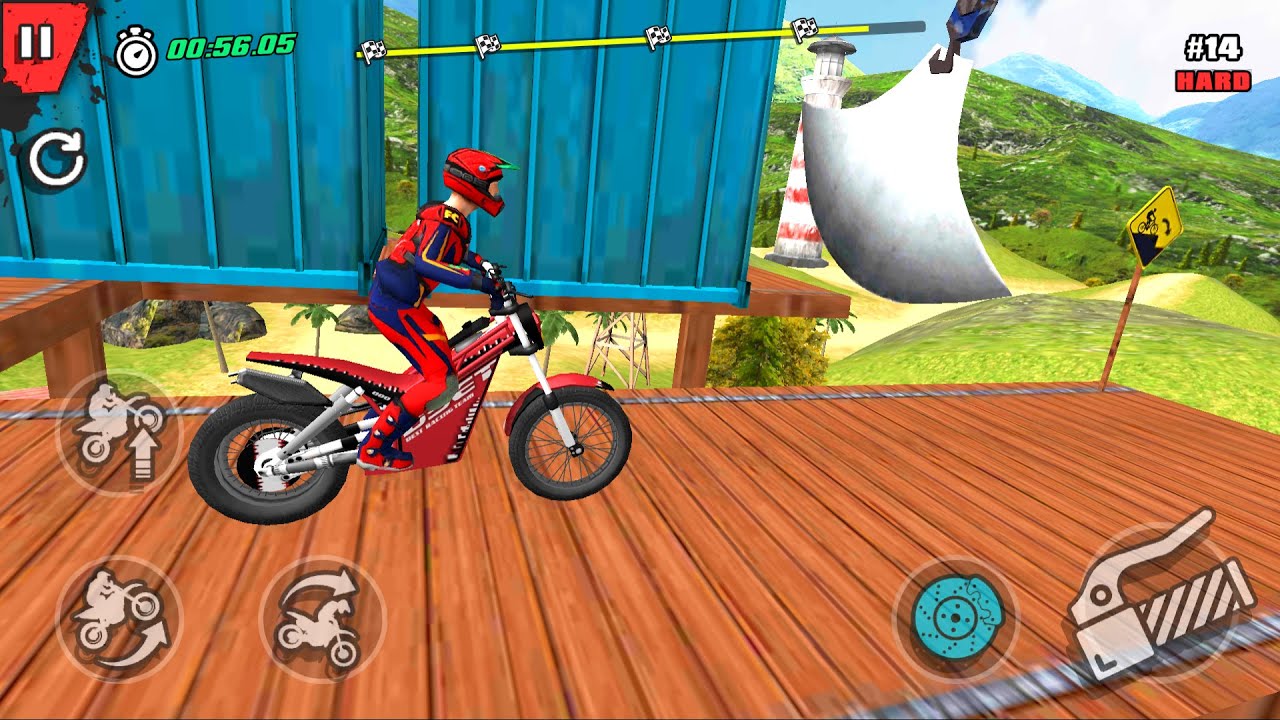 Trial Mania: Bike Games LvL - 14 Motocross Impossible Mega Ramp Deadly ...