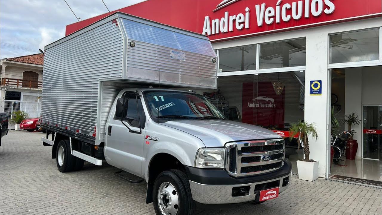 FORD F-4000 4X2 TURBO DIESEL BAÚ CHAPÉU 2017 @andreiiveiculos - YouTube