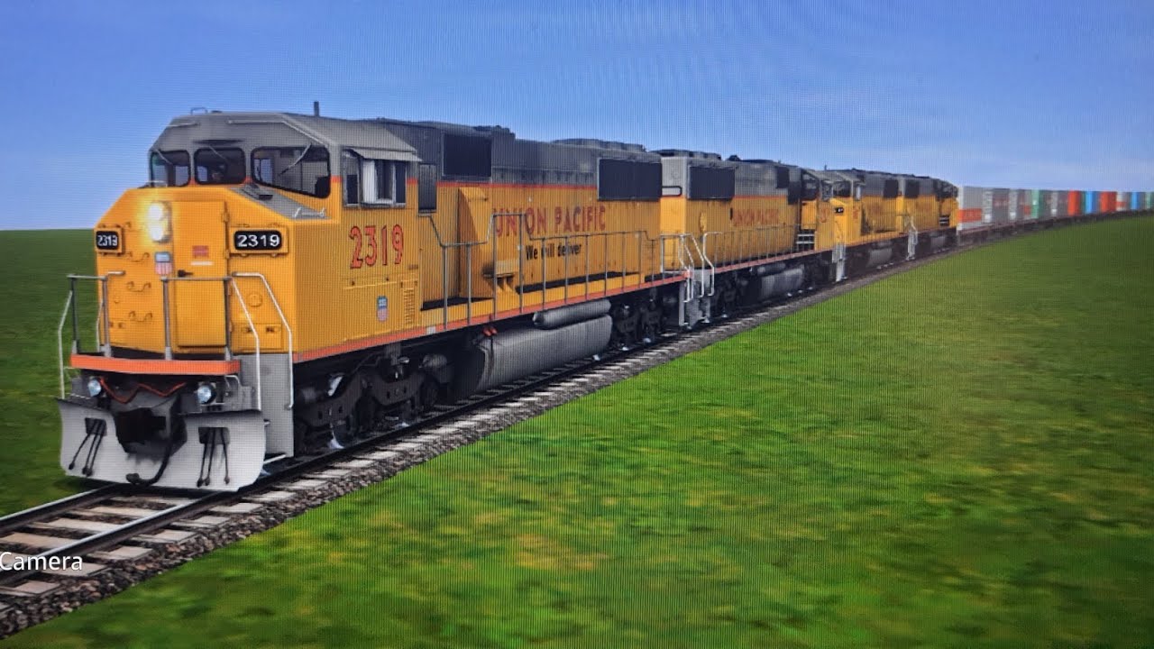 Trainz review UP SD60M Triclops - YouTube