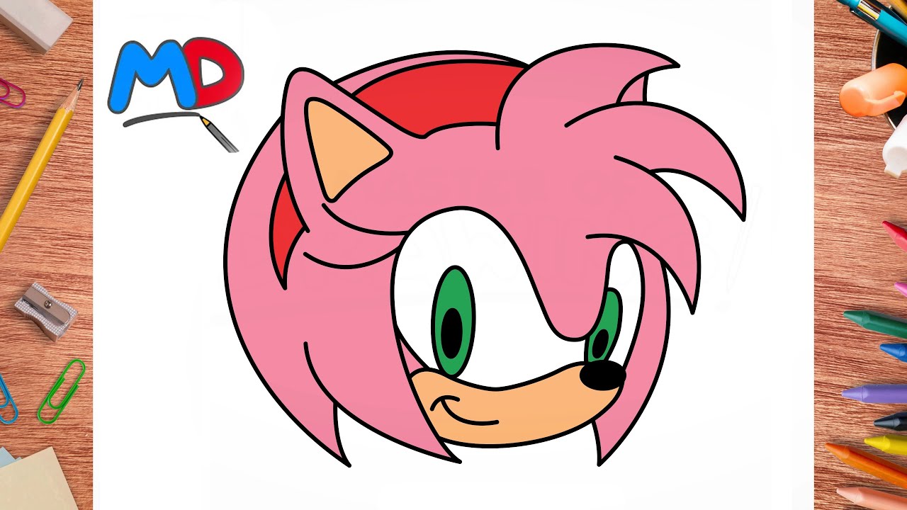 HOW TO DRAW AMY ROSE FROM SONIC - YouTube