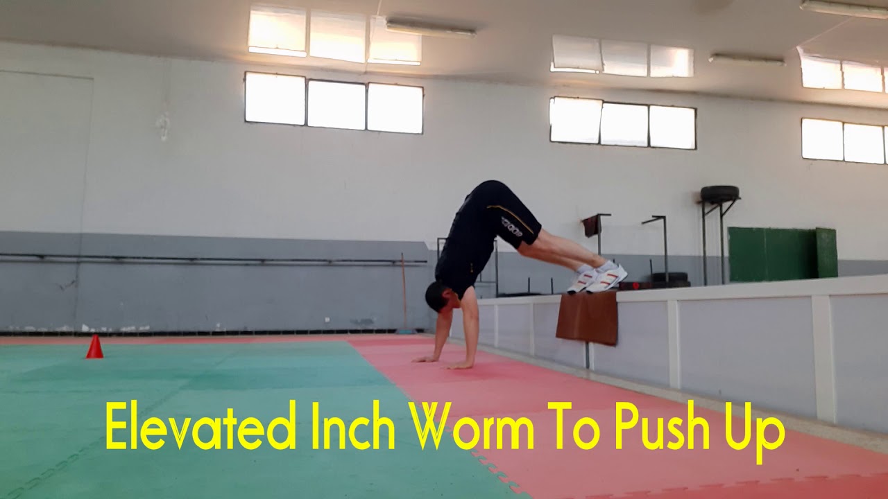 Elevated Inch Worm To Push Up - YouTube