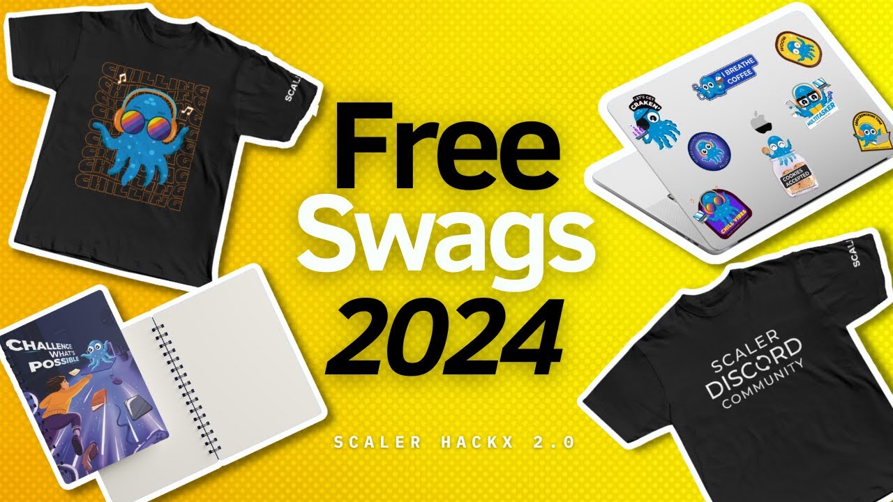 Free Swags And Goodies 2024 | SCALER HACKX 2.0 | Best Hackathon For ...