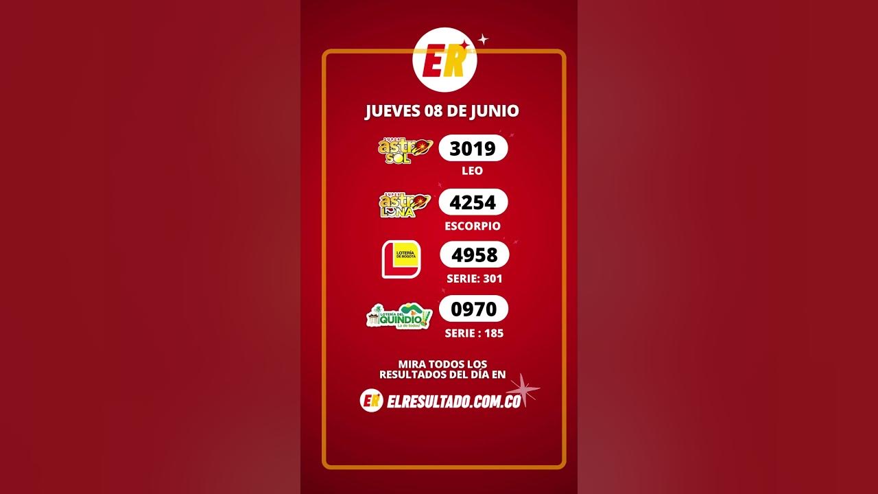 Resultado De La Loteria Bogota Loteria Quindio Y Astro Jueves 08 De