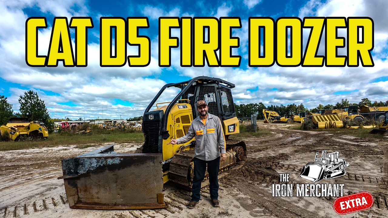A Look at a CAT D5K2 Dozer with a FIRE PLOW. Iron Merchant extra ep 4 ...