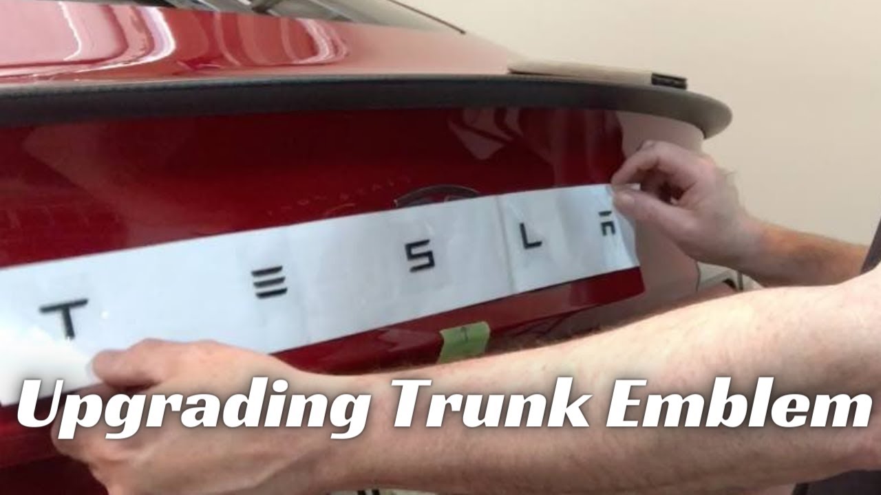 Changing the Tesla Model 3 Trunk Badge in under 10 minutes - YouTube