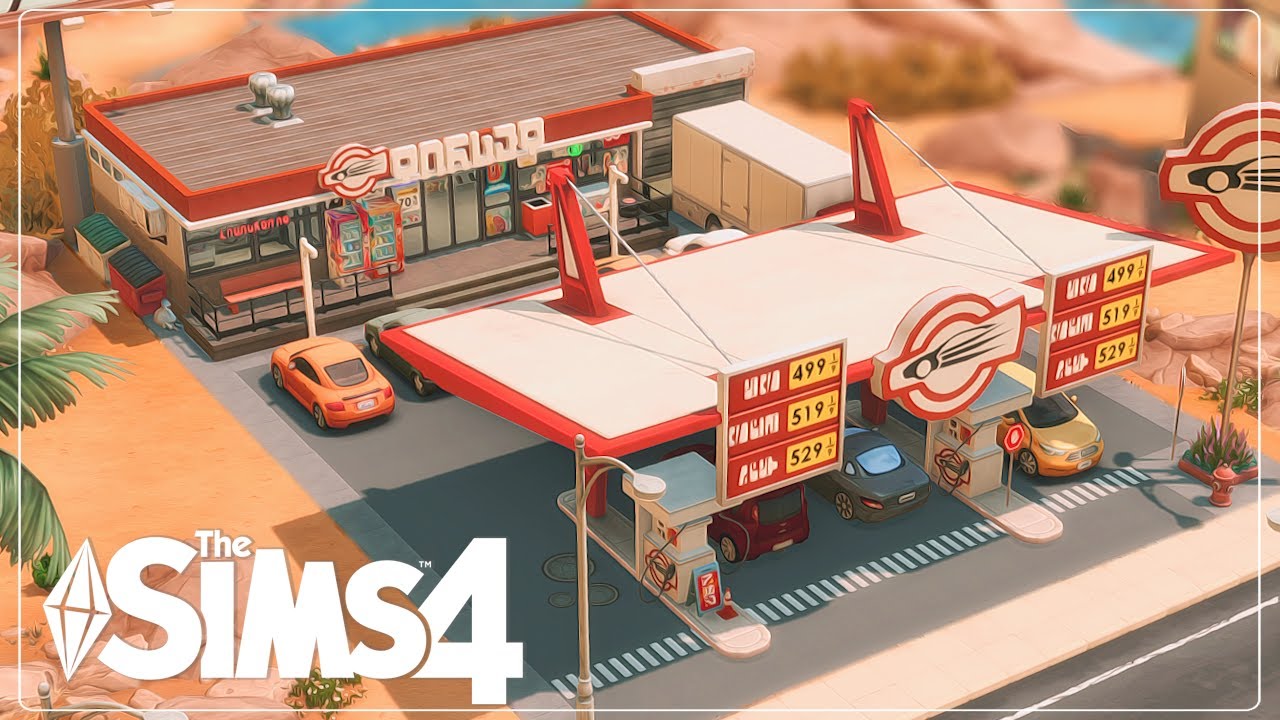 Sandtrap Gas Station | CC Build | The Sims 4 Speed Build - YouTube