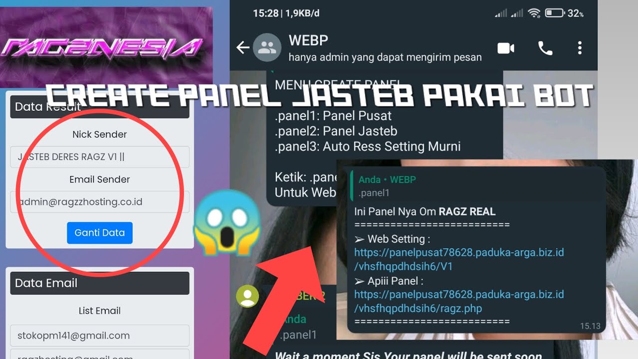 TUTOR CREATE PANEL JASTEB PAKAI BOT || BOT CPANEL || JASTEB - YouTube