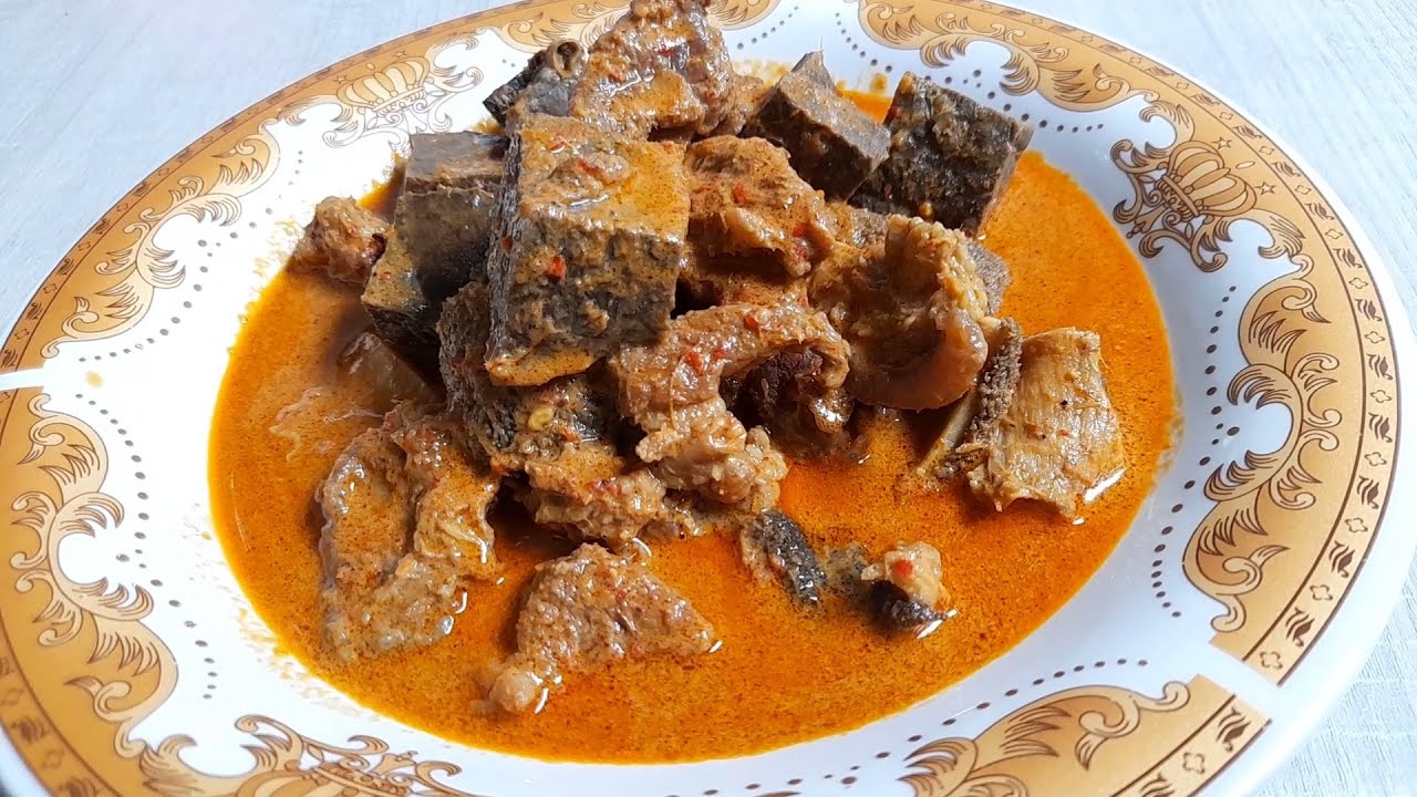 RESEP GULAI DAGING PARU BABAT KHAS PADANG - YouTube