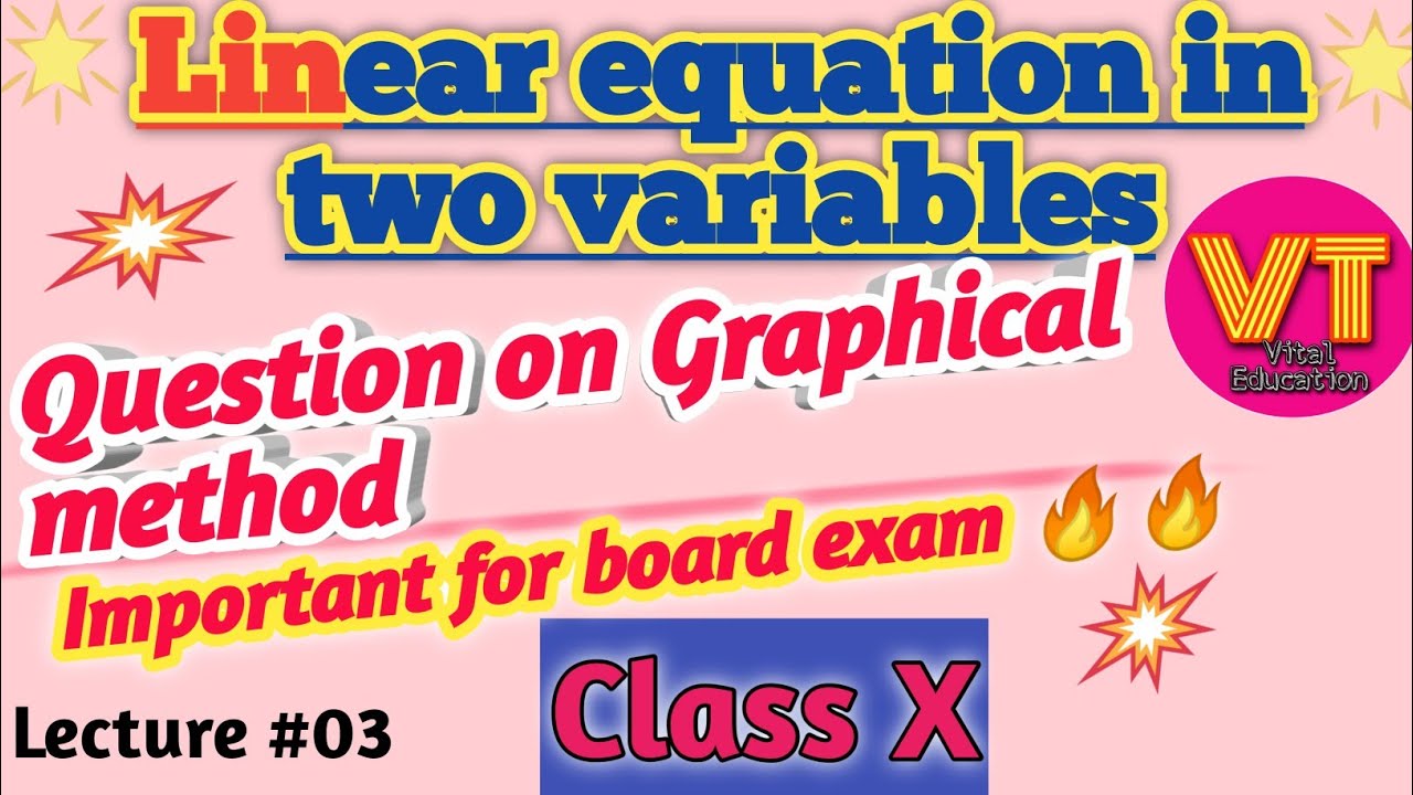 Question on graphical method of solving linear equation in two ...