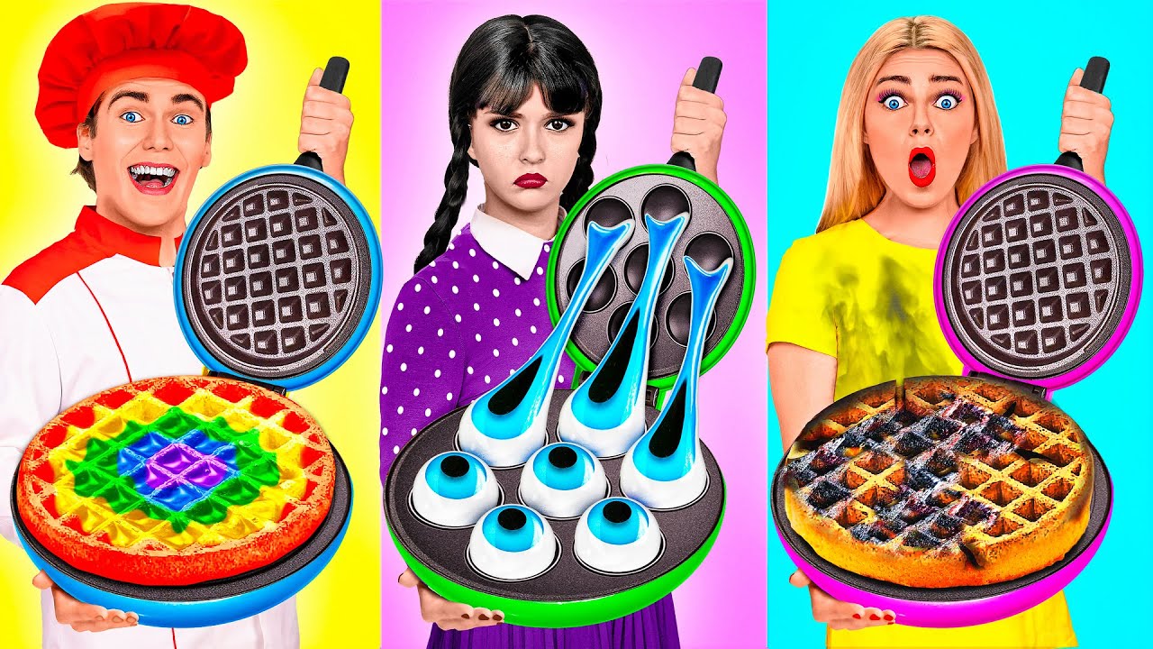 Wednesday vs Grandma Cooking Challenge | Fantastic Food Hacks by Jelly ...